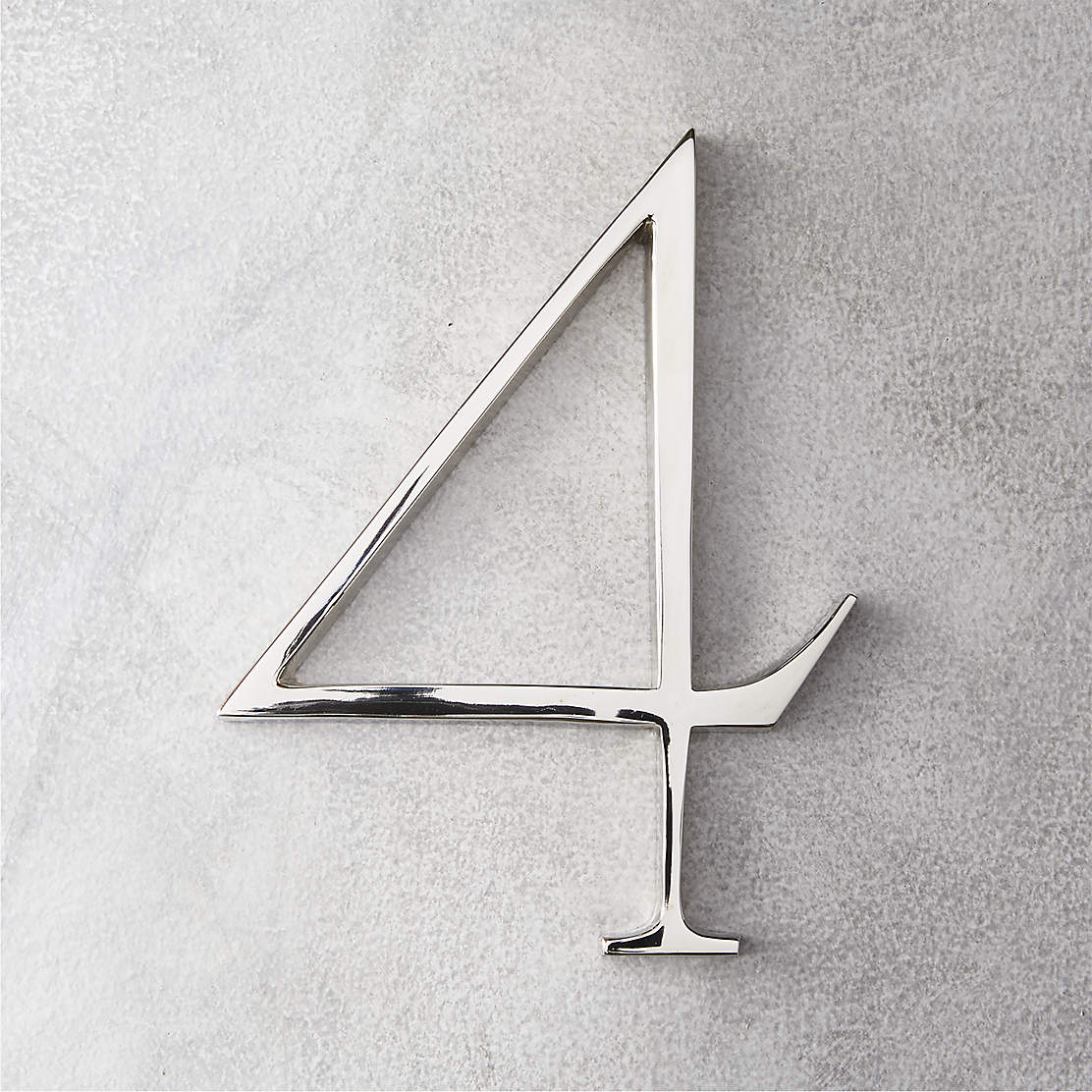 Aurele 6" Matte Black House Number 4 + Reviews | CB2 Canada