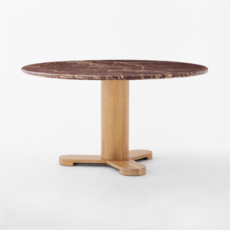Hirsch Modern Red Marble Dining Table + Reviews | CB2