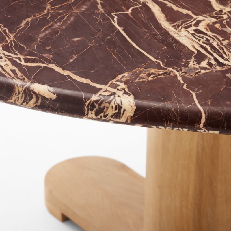 Hirsch Modern Red Marble Dining Table + Reviews | CB2