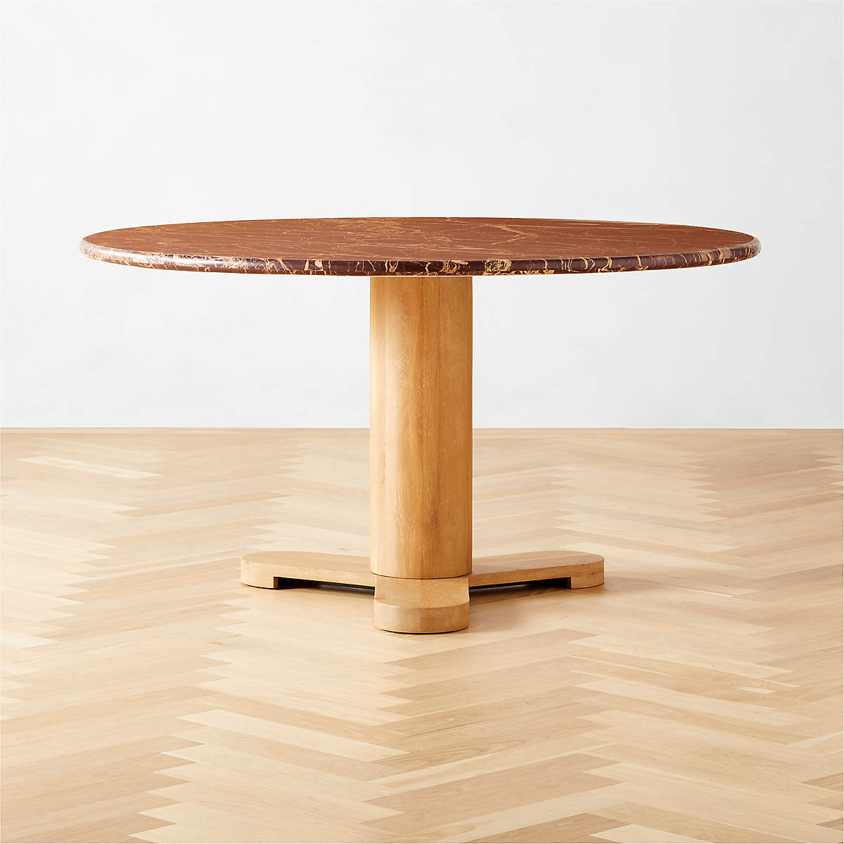 Hirsch Modern Red Marble Dining Table | CB2