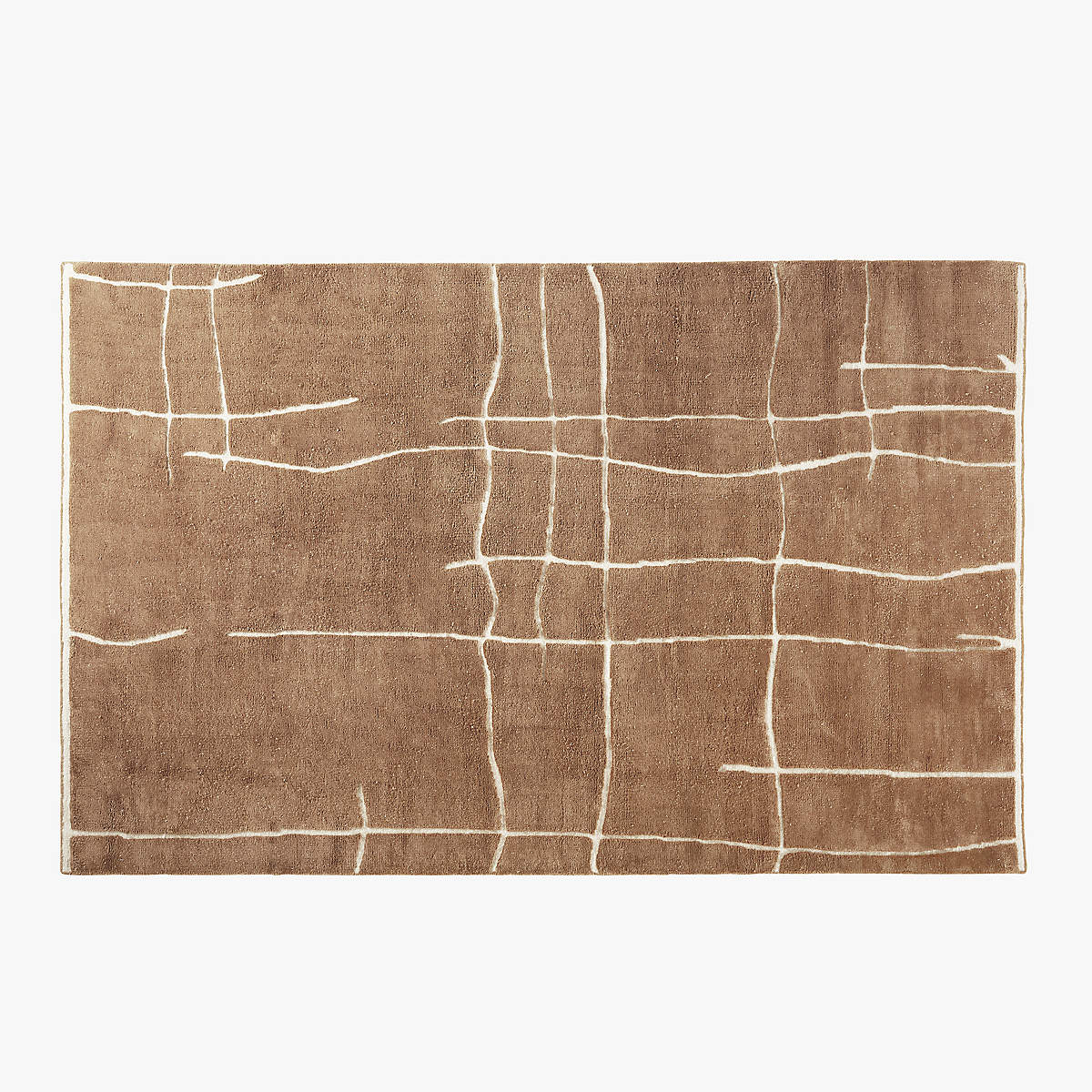 Hogan Handknotted Mocha Viscose Area Rug | CB2