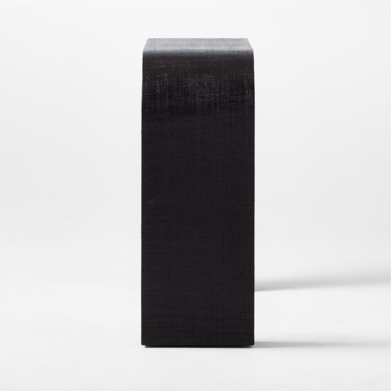 Horseshoe 36" Black Lacquered Linen Console Table + Reviews | CB2