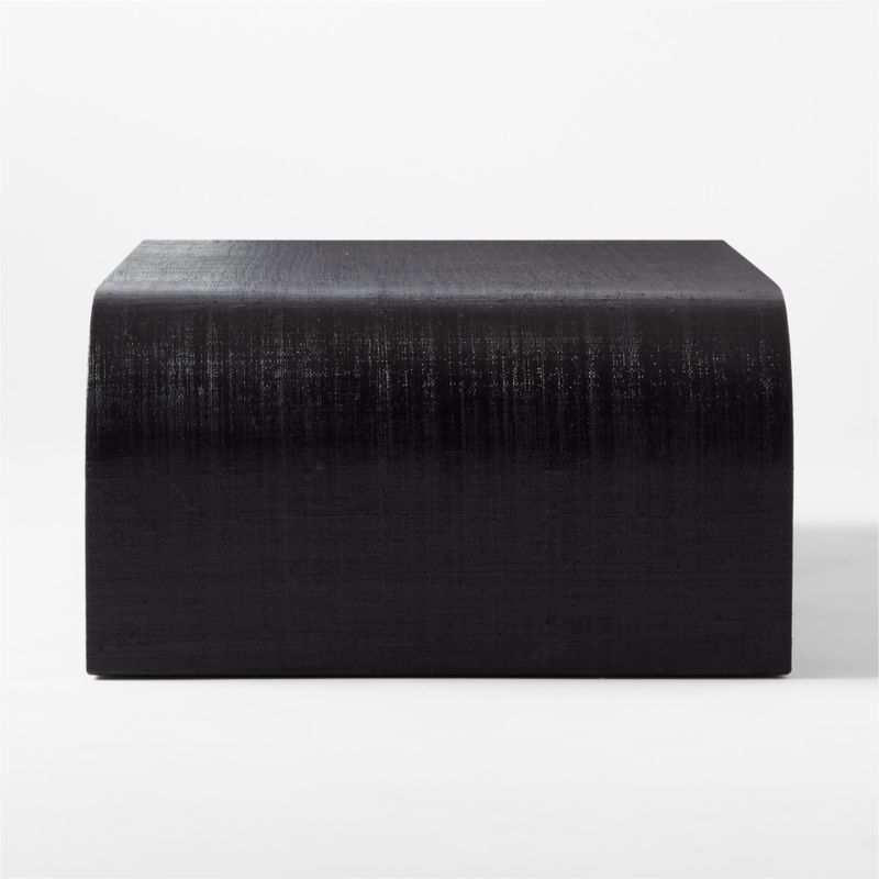 Horseshoe Black Laquered Linen 46" Coffee Table + Reviews | CB2