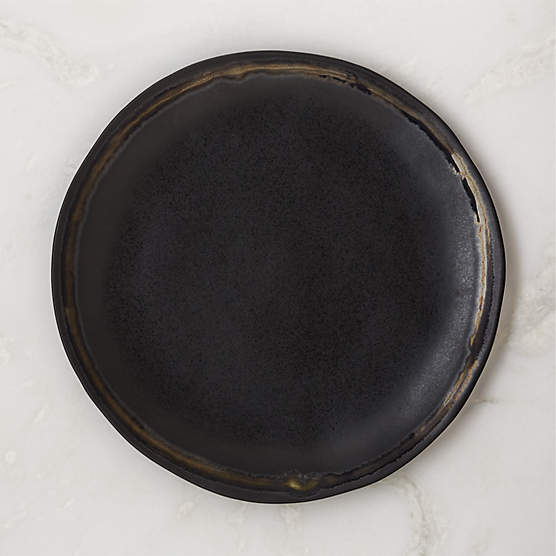 Fynn Modern Black and White Dinner Plate + Reviews | CB2