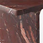 I Beam Red Marble Side Table + Reviews | CB2