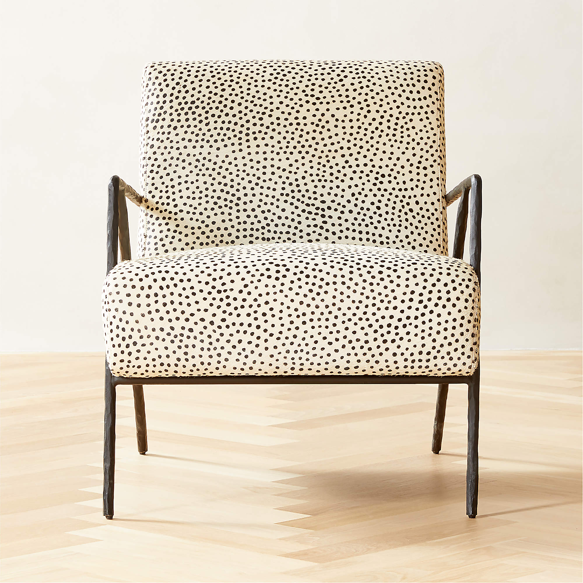 Imogene Dot Hair on Hide Lounge Chair + Reviews | CB2 Canada
