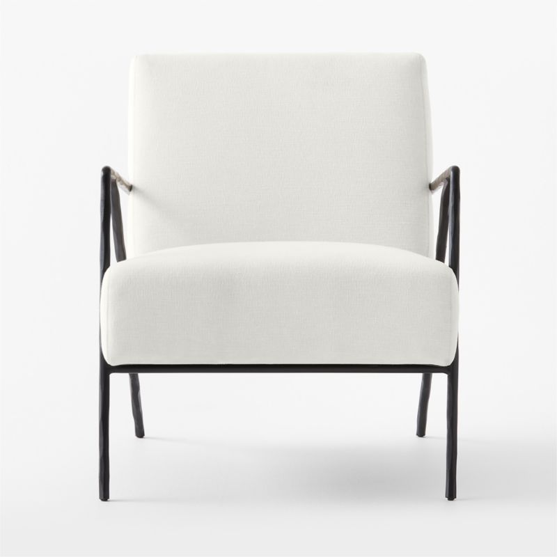 Imogene White Performance Fabric Lounge Chair Reviews Cb2 Canada