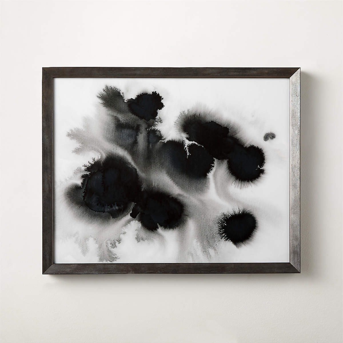 In The Flow Modern Abstract Black and White Framed Wall Art 20''x16 ...