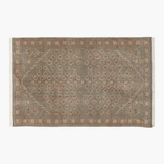 Lavish Modern Black Floral Wool Area Rug 5'x8' + Reviews | CB2