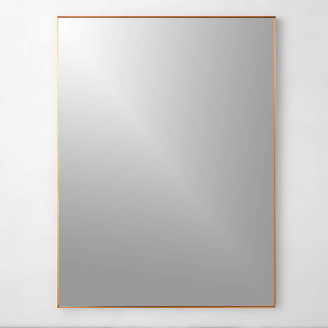 Itabo Brass Rectangular Wall Mirror 36''x48'' | CB2