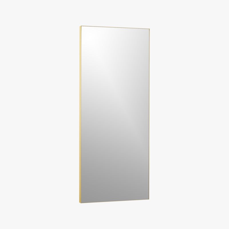 Infinity Modern Standing Brass Full-Length Floor Mirror 32"x76 ...