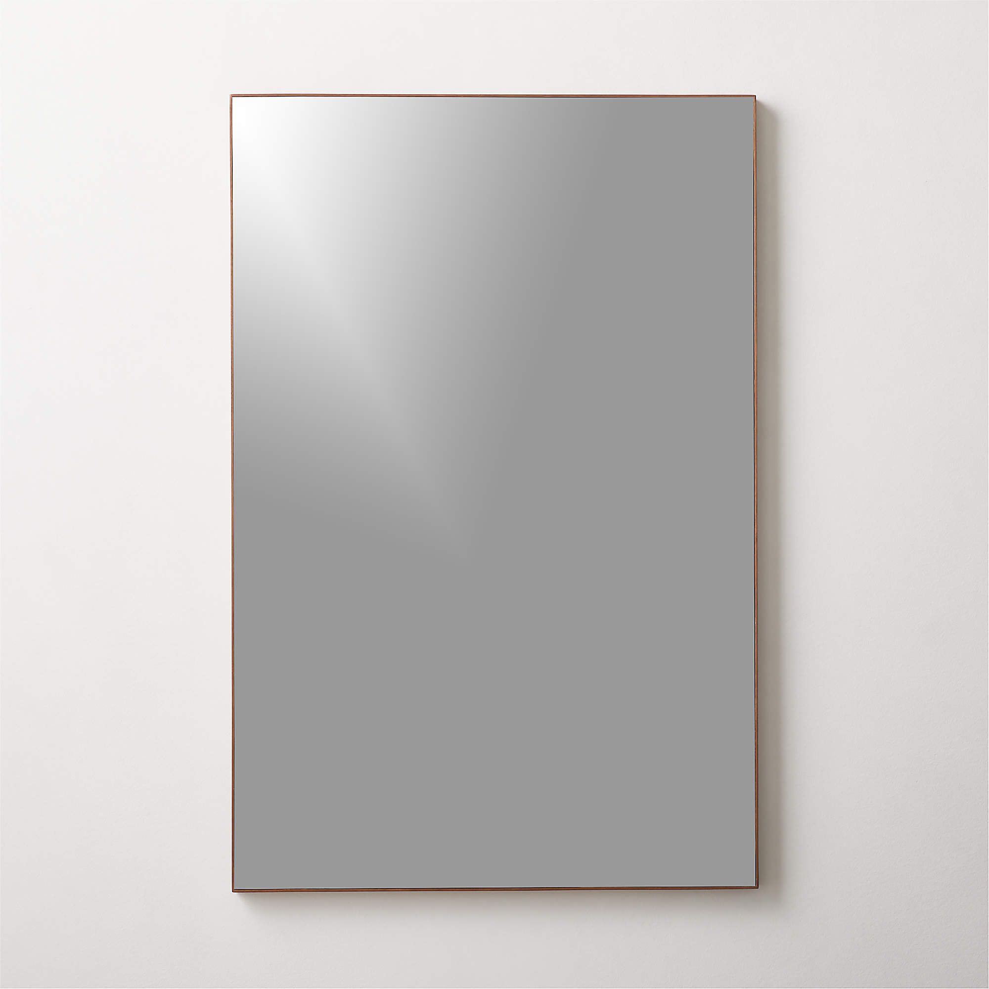 Infinity Walnut Rectangular Mirror 24"x36" + Reviews | CB2