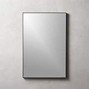 Infinity Black Rectangular Wall Mirror 24"x36" + Reviews | CB2