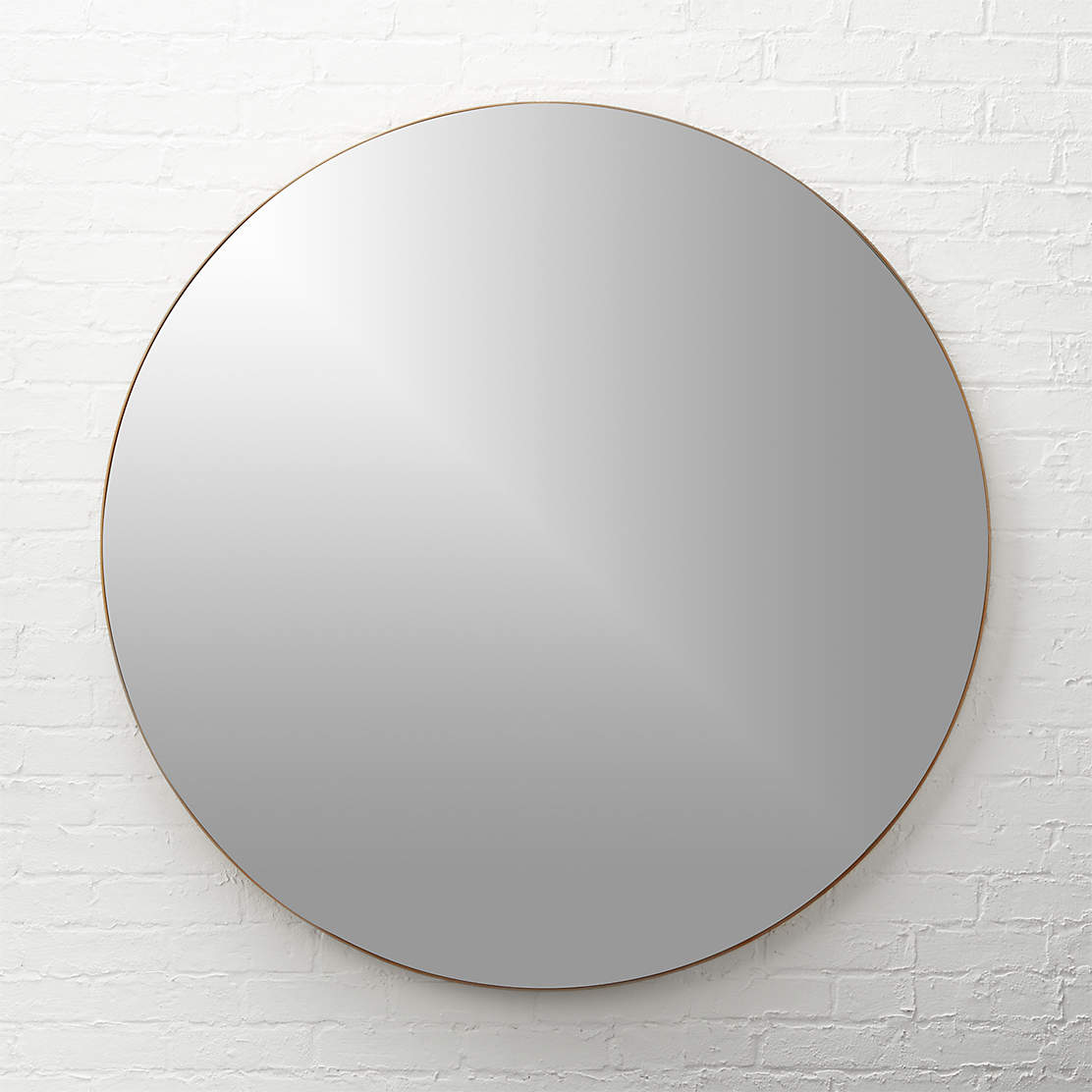 Perch Round Mirror with Shelf 36" + Reviews | CB2 Canada