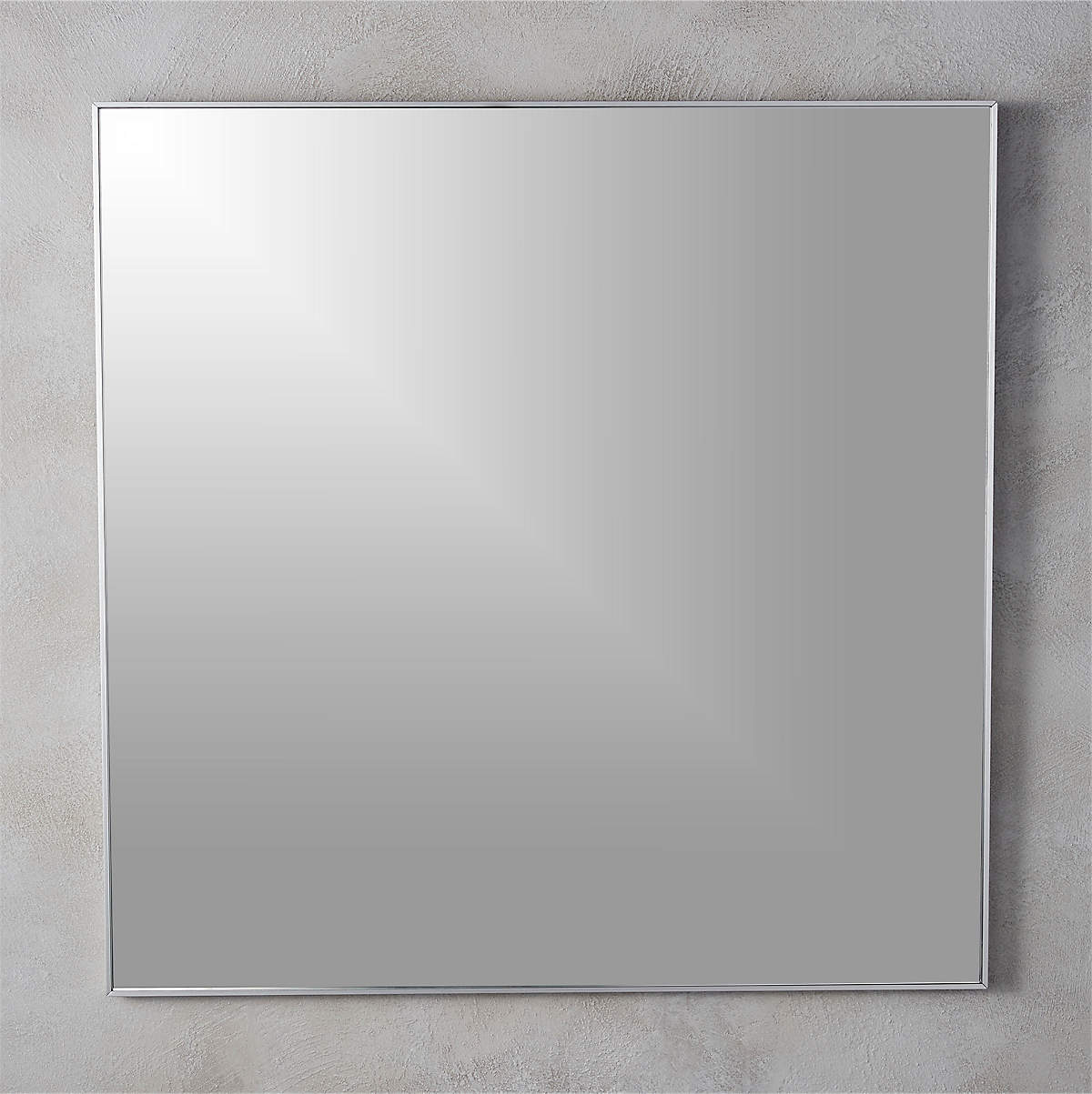 Infinity Silver Square Wall Mirror 31"x31" + Reviews | CB2