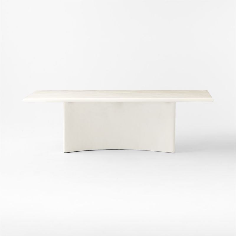 Irie 100" Rectangular White Concrete Dining Table + Reviews | CB2