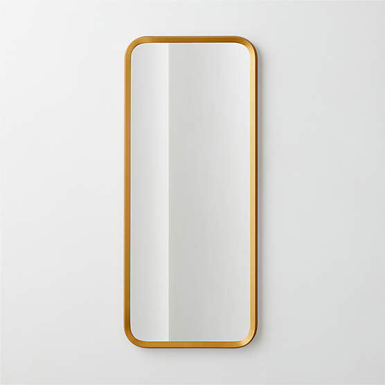 Infinity Rectangular Brass Wall Mirror 36"x48" + Reviews | CB2 Canada