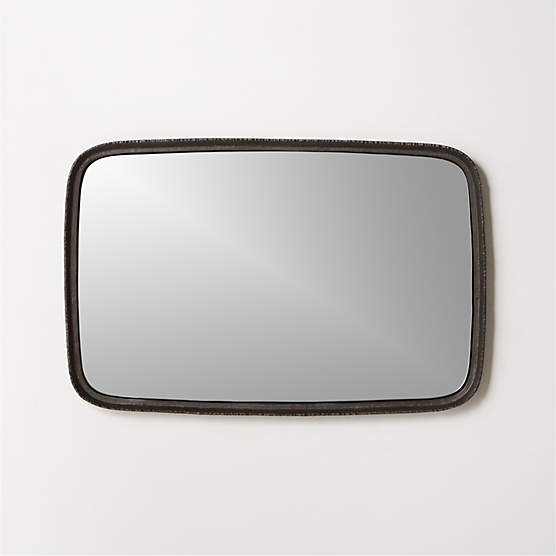Infinity Black Rectangular Wall Mirror 24"x36" + Reviews | CB2