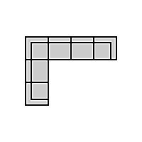 Malea 4-Piece L-Shaped Charcoal Grey Performance Fabric Sectional Sofa ...