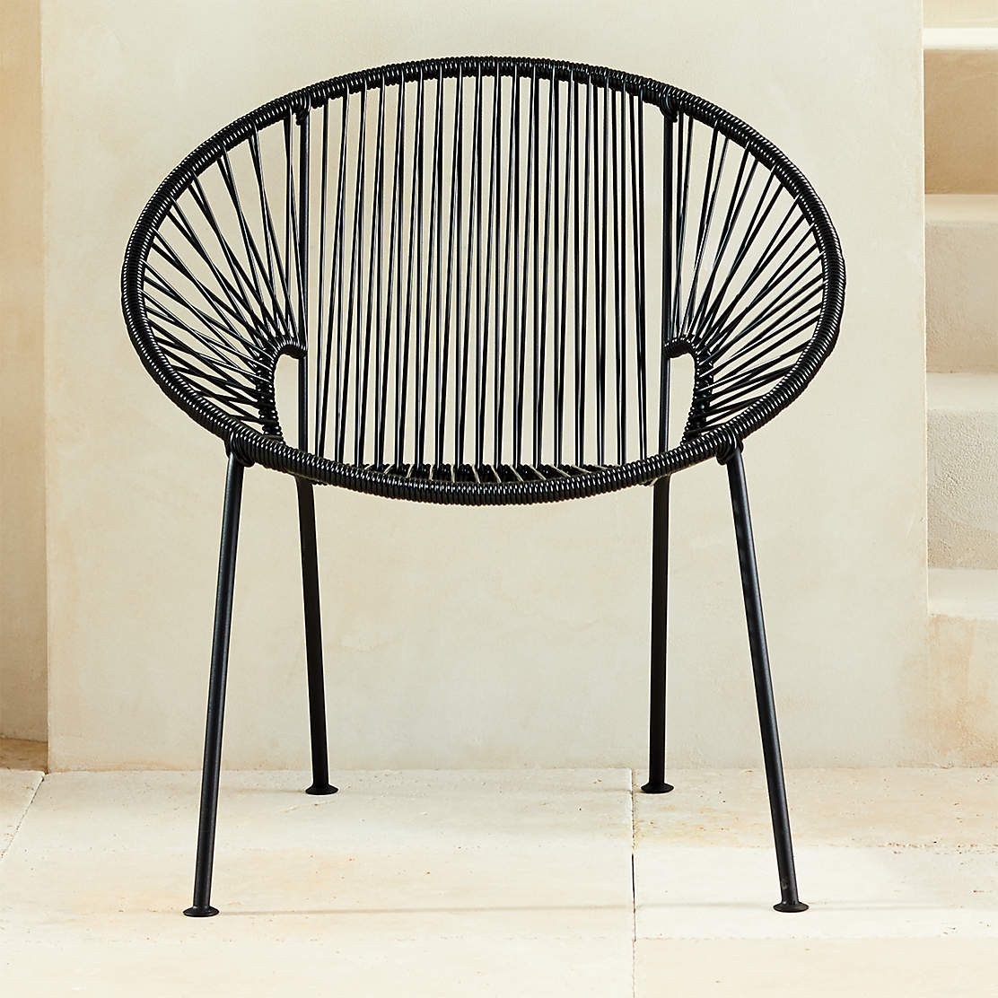 Breton Black Metal Chair | CB2