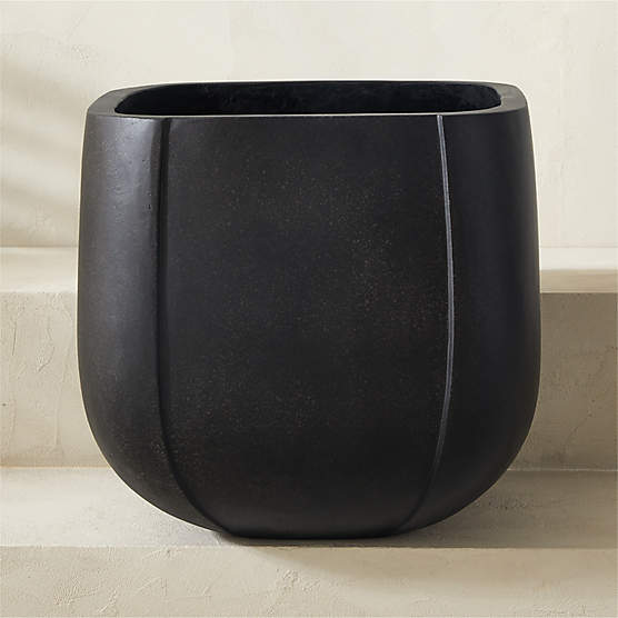 Ortice Round White Indoor/Outdoor Planter Short | CB2 Canada