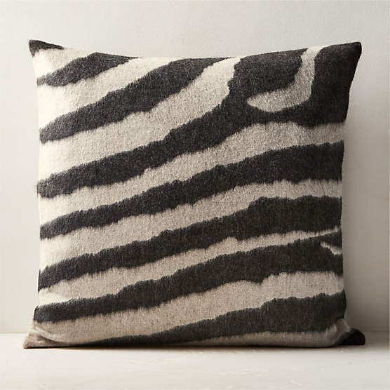 20" Jasira Tiger Wool Throw Pillow | CB2