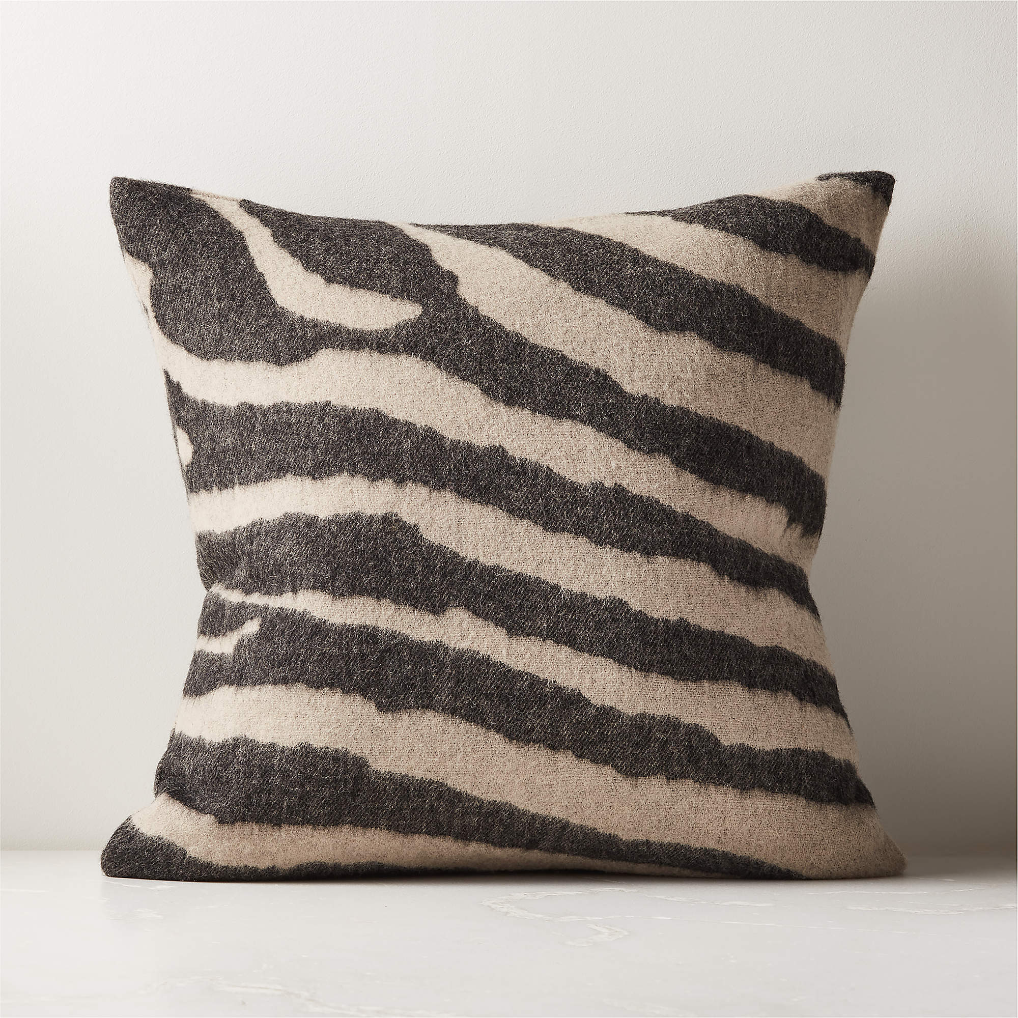 20" Jasira Tiger Wool Throw Pillow | CB2