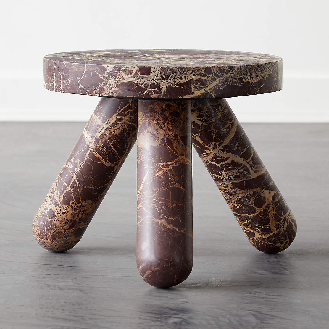 T Short Marble Side Table + Reviews | CB2 Canada