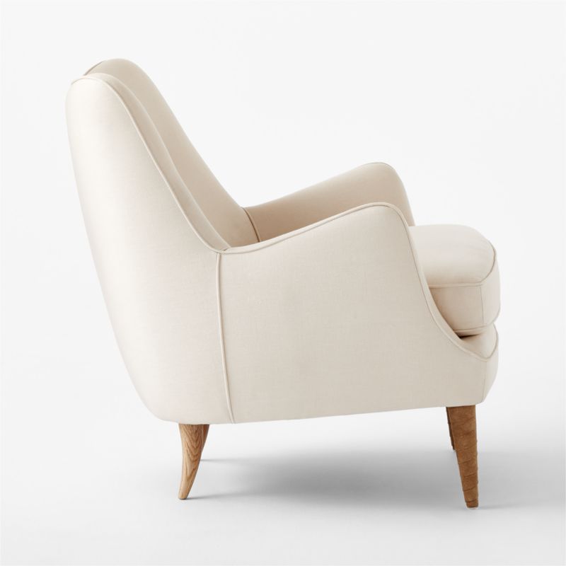 Jed White Linen Chair by Ross Cassidy | CB2