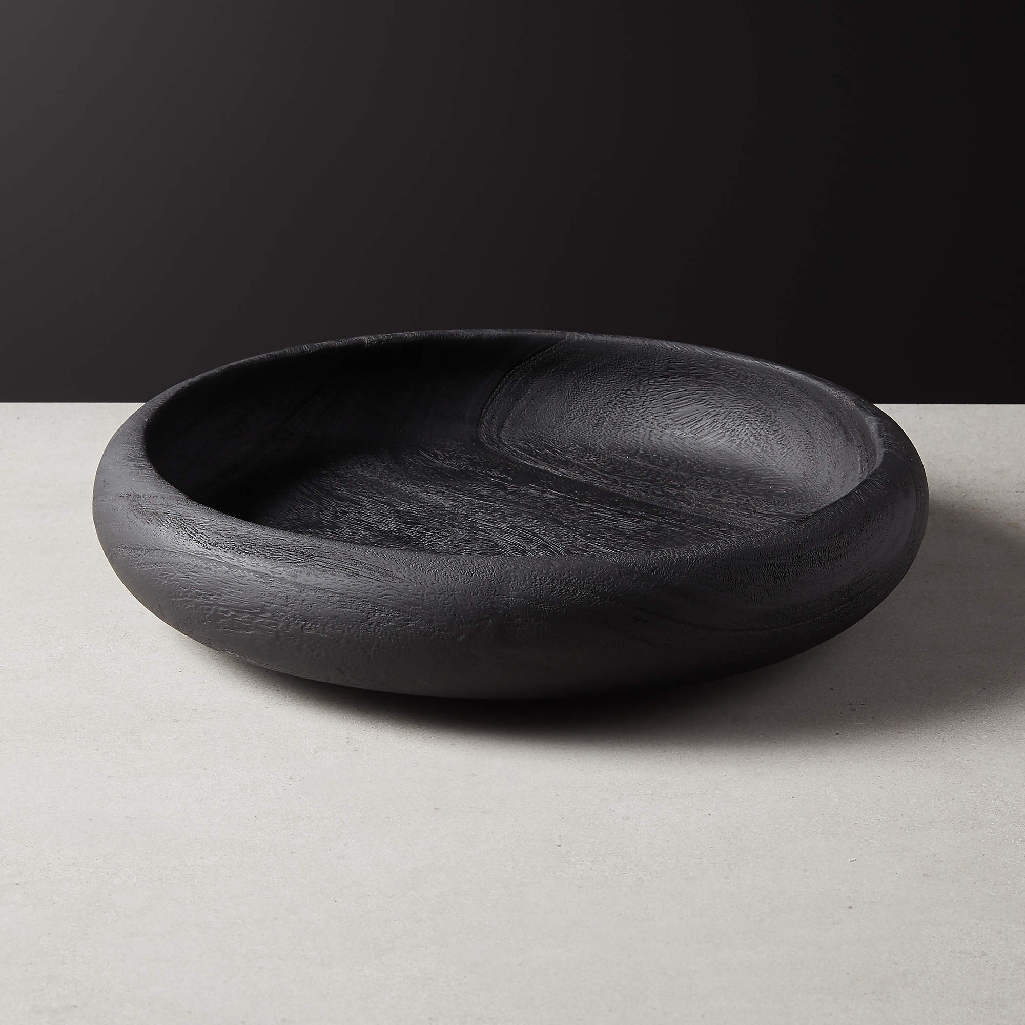Jet Solid Wood Bowl + Reviews | CB2