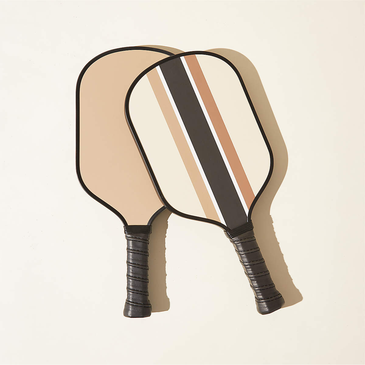 Neutral Stripe Pickleball Paddles Set of 2 | CB2 Canada
