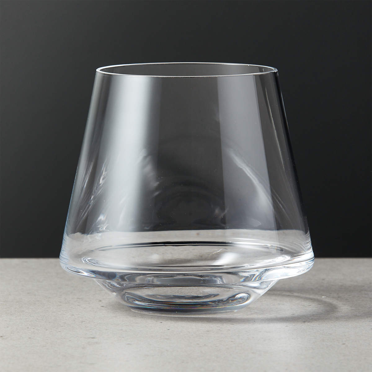 Joplin Modern Stemless Wine Glass + Reviews | CB2