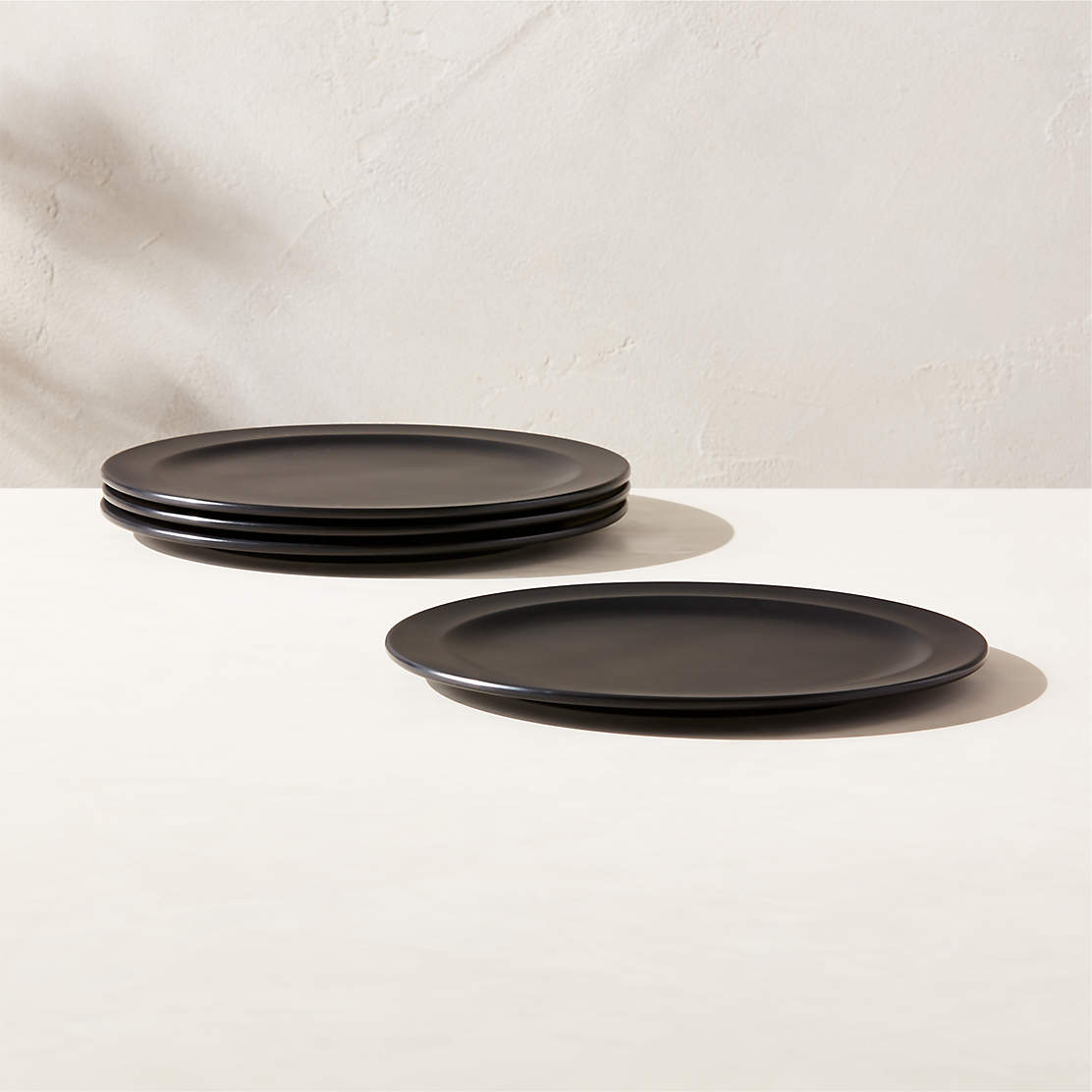 Jove Black Melamine Dinner Plate | CB2