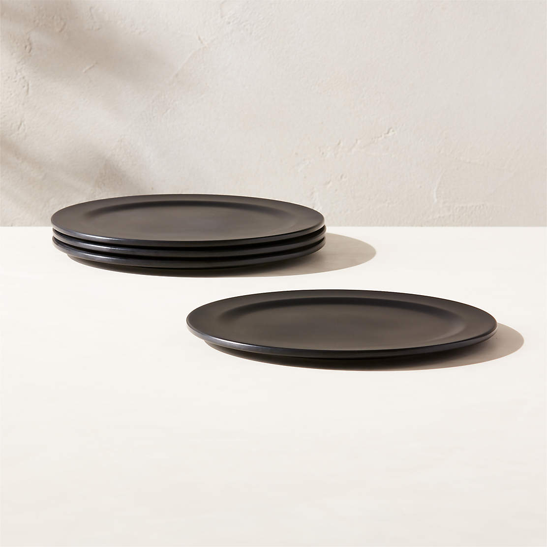Jove Black Melamine Dinner Plate + Reviews | CB2