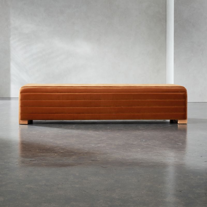 Hani 72" Velvet Bench | CB2