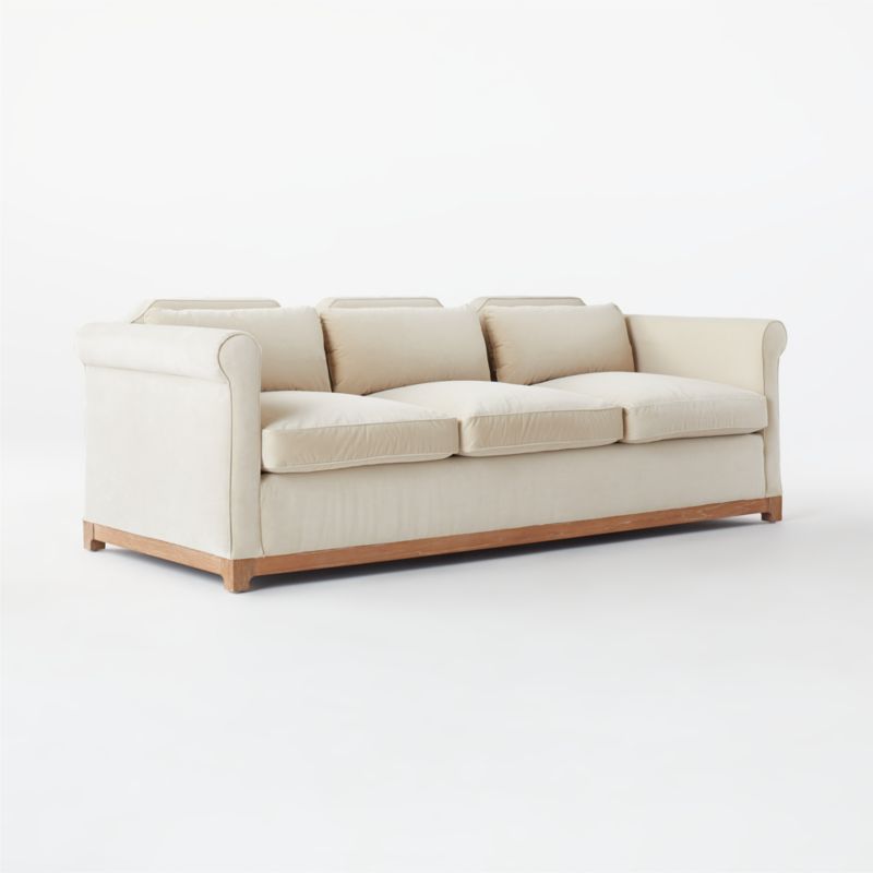 KST Rolled-Arm Luca Storm Grey Sofa by Ross Cassidy | CB2