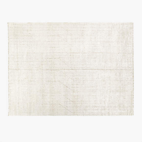 Marrin Modern White Wool Area Rug 10'x14' + Reviews | CB2