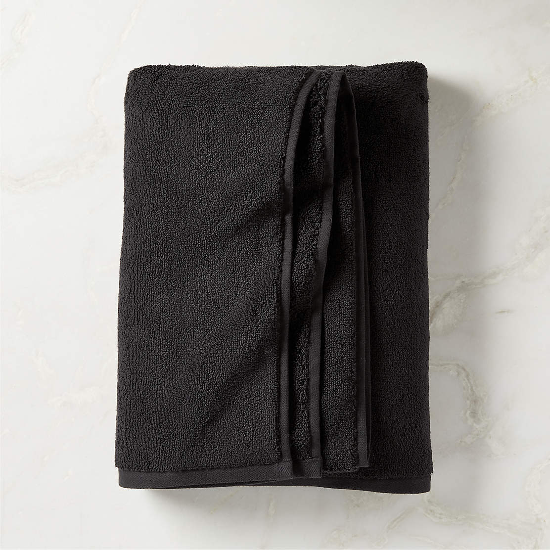 Brooks Organic Cotton Black Bath Towel Set + Reviews | CB2