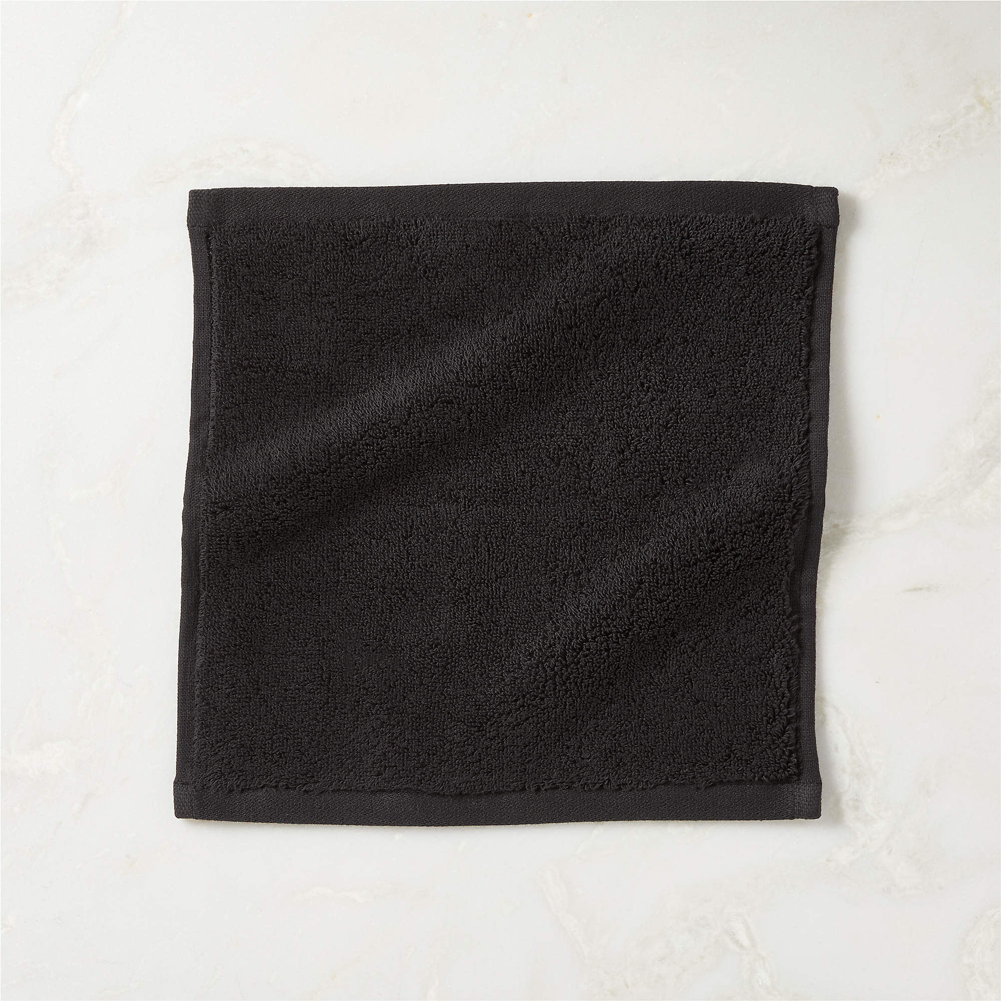 Kalani Organic Cotton Black Washcloth + Reviews | CB2 Canada