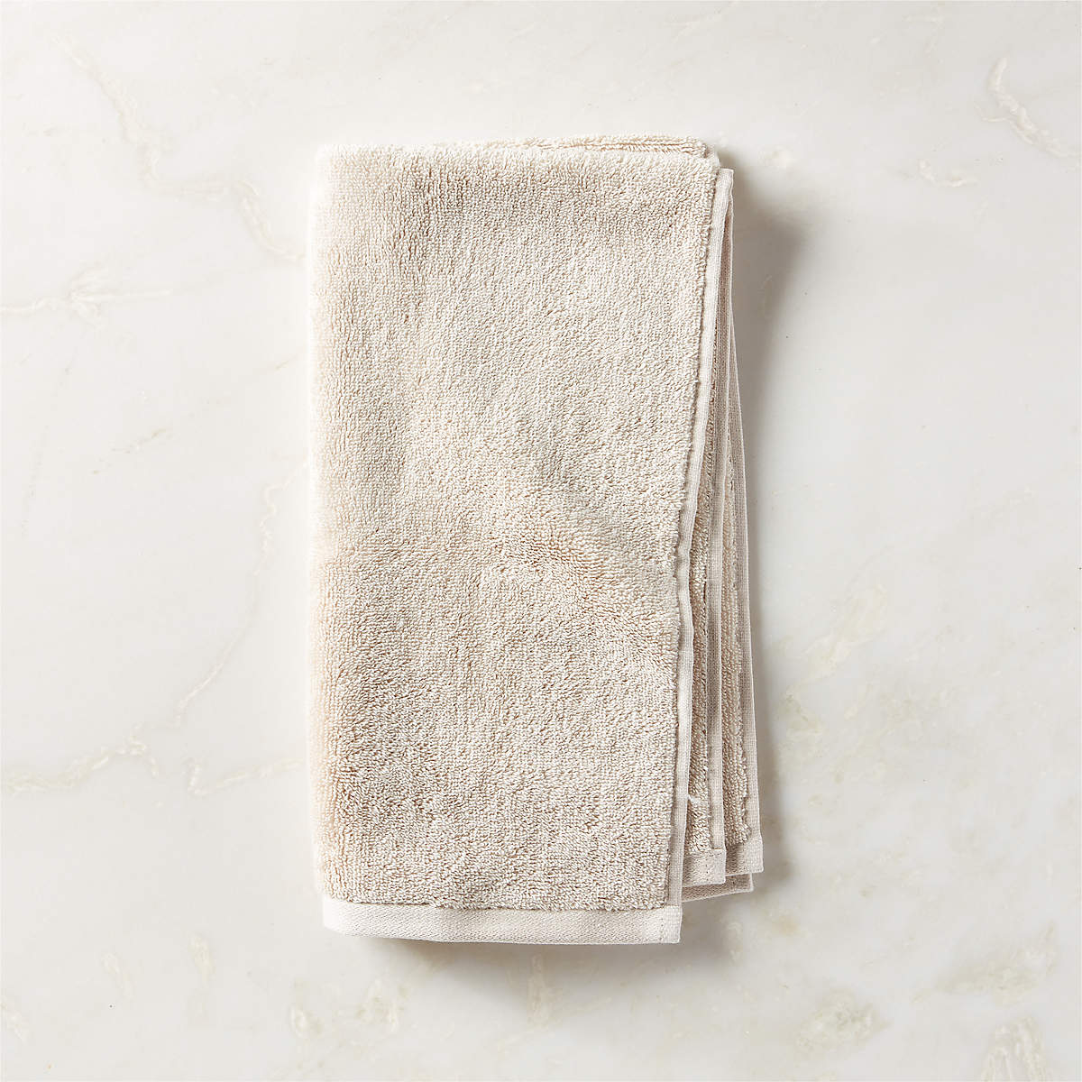 Kalani Organic Cotton Sand Solid Hand Towel + Reviews | CB2