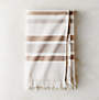 Kamilla Organic Cotton Striped Copper Bath Towel + Reviews | CB2