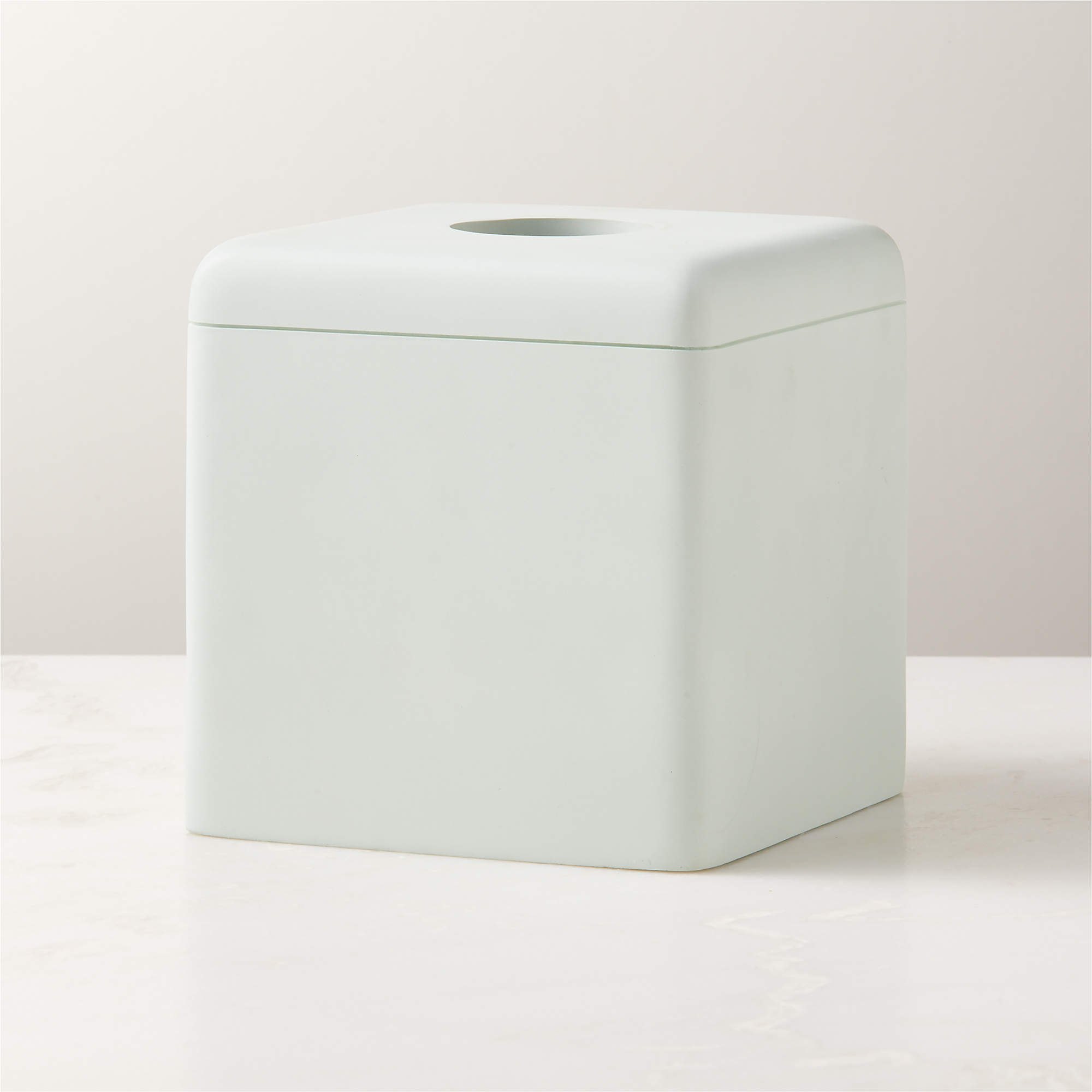 Kasten Aqua Blue Tissue Box Cover | CB2