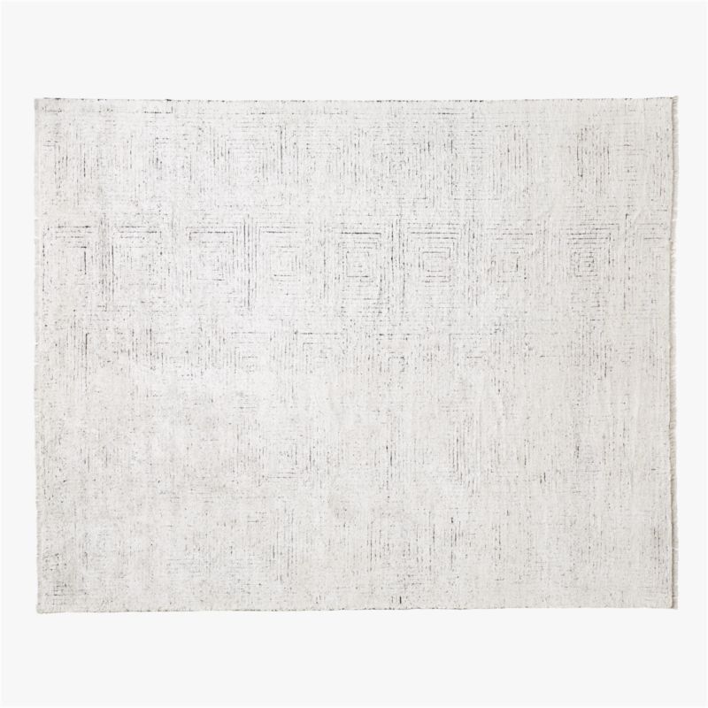 Keen Hand-Knotted White Viscose Area Rug 12'x15' + Reviews | CB2