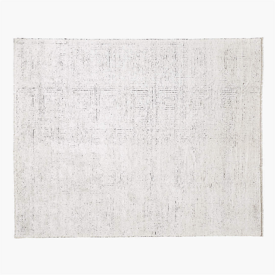 Keen Hand-Knotted White Viscose Area Rug 8'x10' + Reviews | CB2