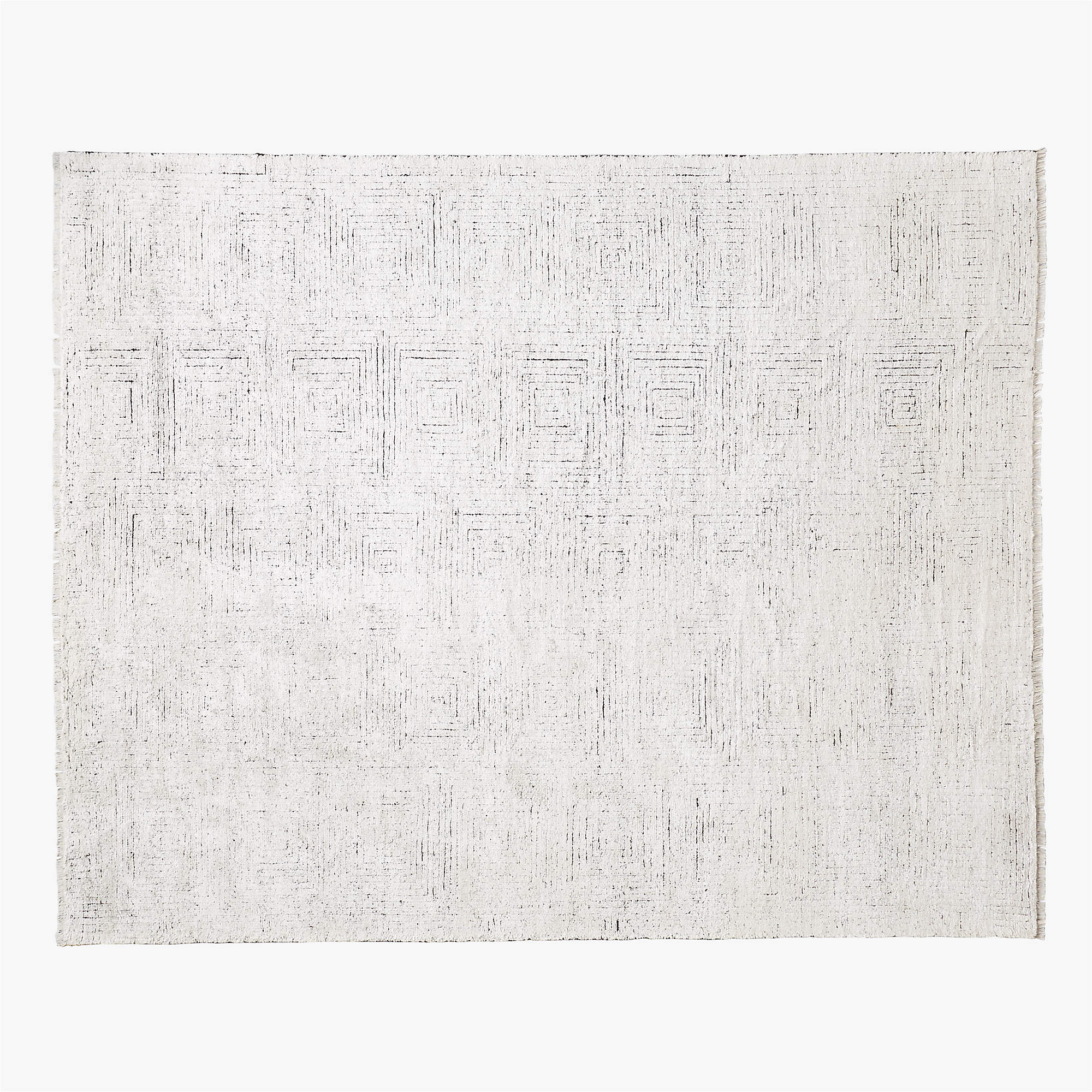 Keen Hand-Knotted White Viscose Area Rug 10'x14' + Reviews | CB2