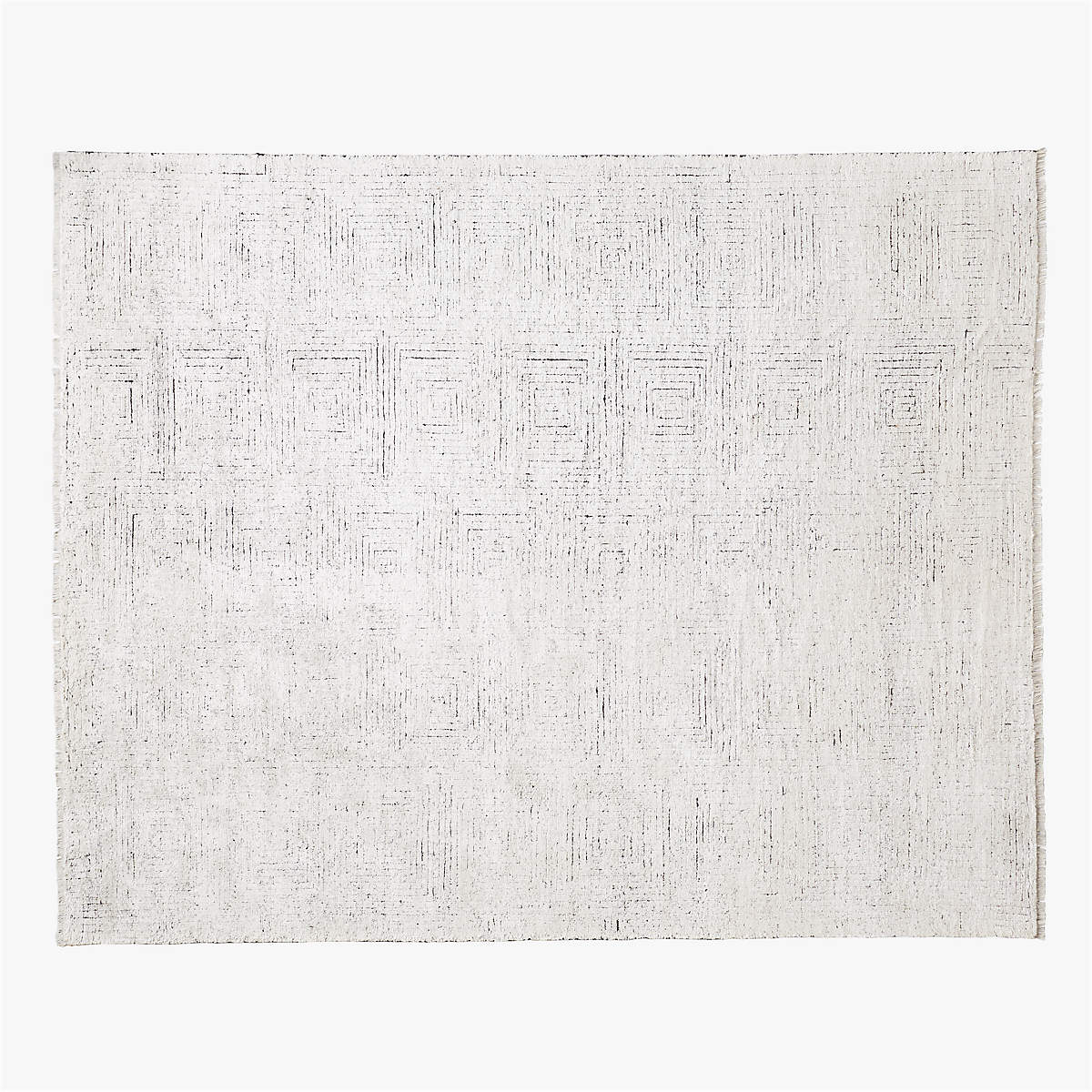 Keen Hand-Knotted White Viscose Area Rug 10'x14' + Reviews | CB2