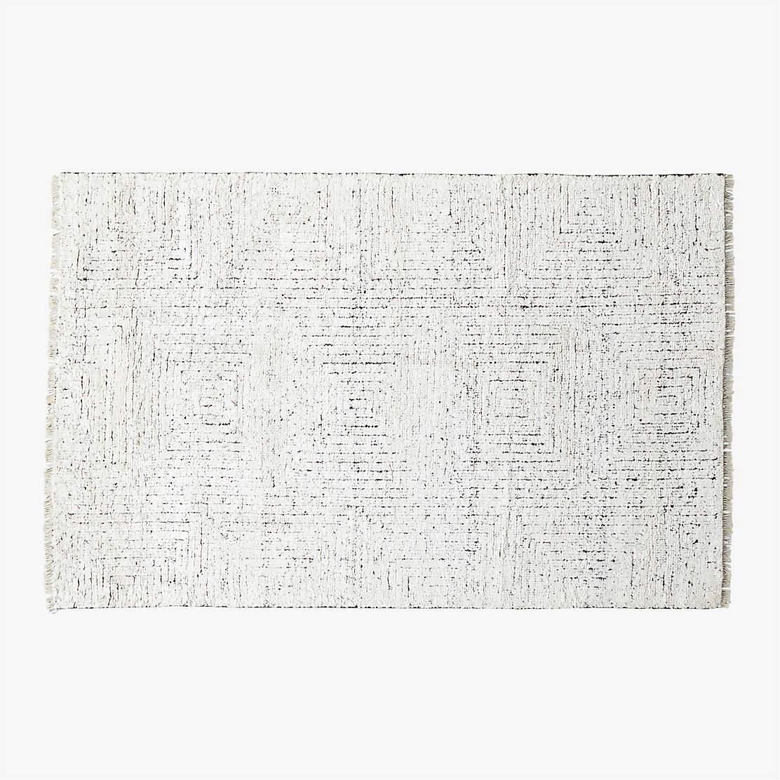 Keen Hand-Knotted White Viscose Area Rug 8'x10' + Reviews | CB2