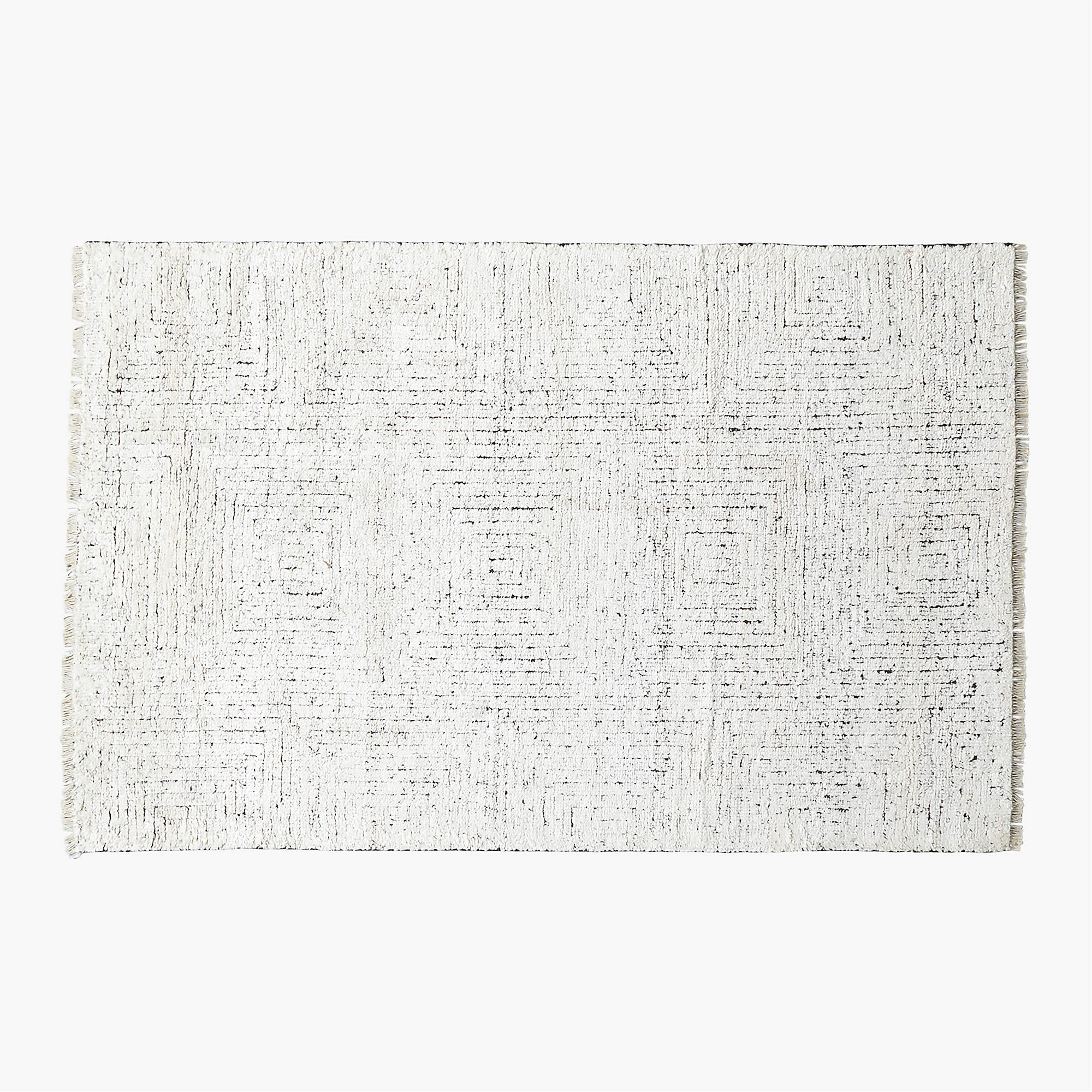 Keen Hand-Knotted White Viscose Area Rug 5'x8' + Reviews | CB2