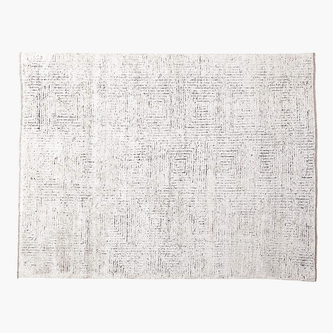 Keen Hand-Knotted White Viscose Area Rug 8'x10' + Reviews | CB2