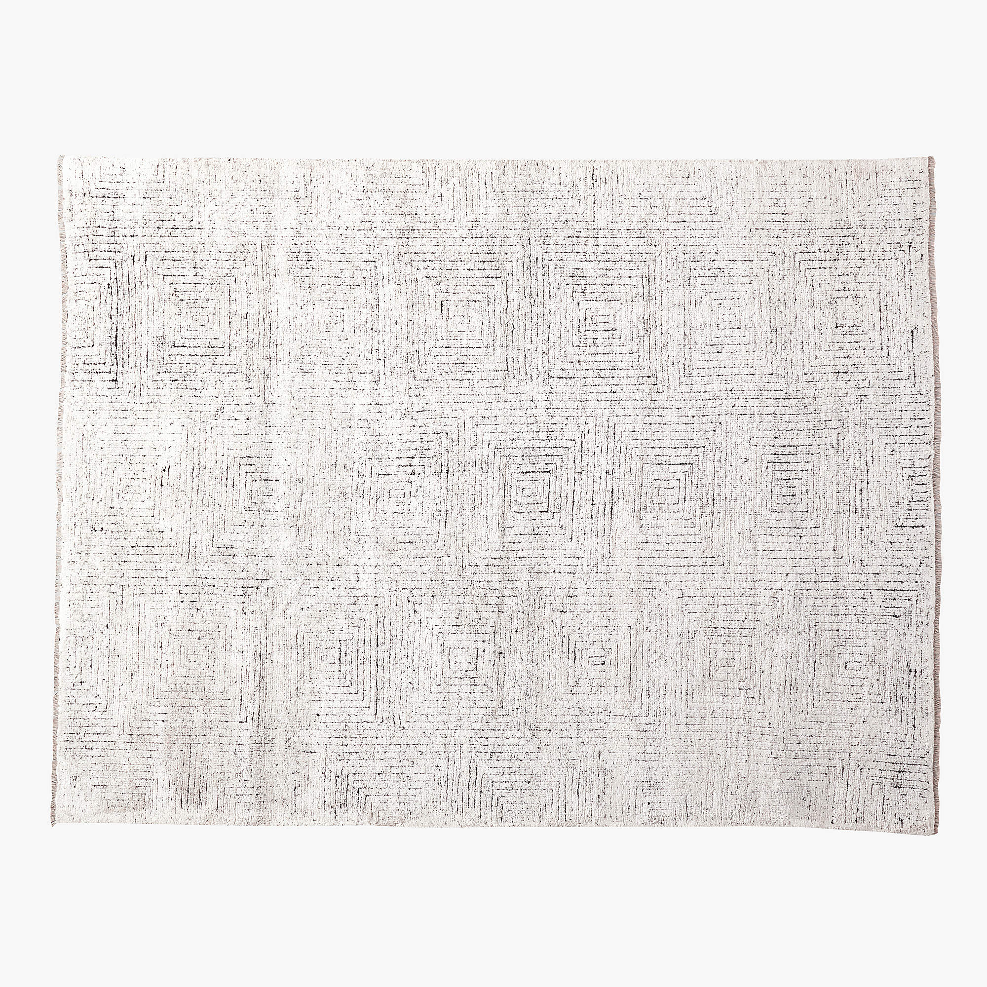 Keen Hand-Knotted White Viscose Area Rug 9'x12' + Reviews | CB2